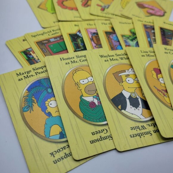 Simpsons | Games | The Simpsons Clue Replacement Cards Pieces Tokens ...